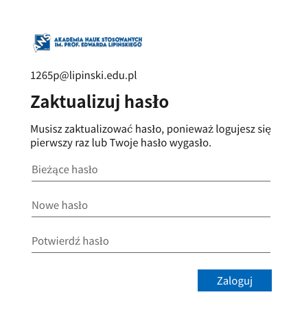 Przysposobienie e-learningowe: Logowanie się do Microsoft 365
